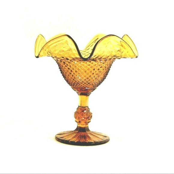Fenton | Accents | Vintage Fenton Ruffled Edge Amber Candy Dish | Poshmark